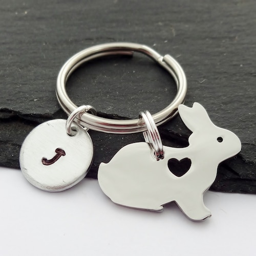 PERSONALISED BUNNY KEYRING/ Rabbit Keychain/ Token Gift/ - Etsy UK