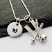 Ski Keyring, Initial Skiing Keyring, Skiing Keyring, Hand Stamped ...