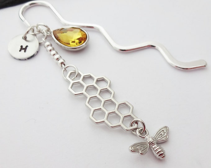 Bee Bookmark Initial Bookmark Bee Gift Insect Gifts Bee - Etsy