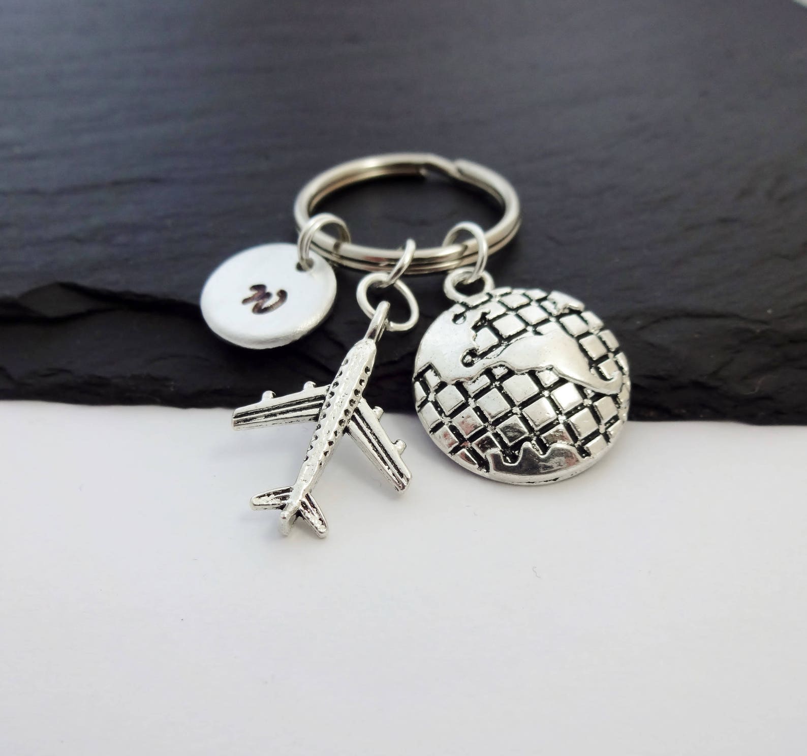 Pilot Keyring, Travel Keychain, Pilot Gift, Plane Keyring, Aeroplane ...