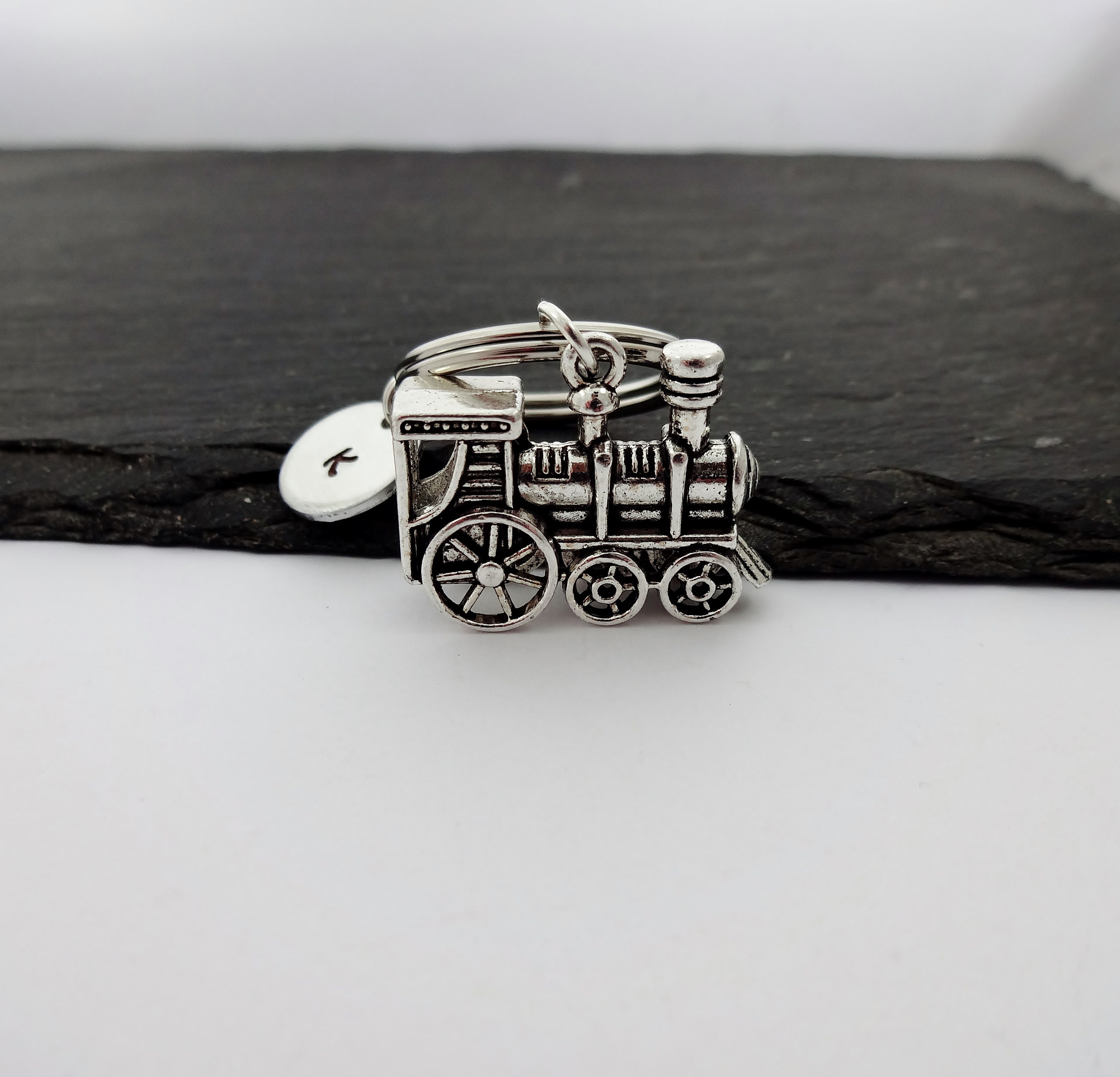 Initial Train Keyring Train Keychain Train Gifts Charm - Etsy UK