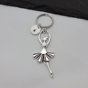 Initial Ballet Keyring, Ballerina Keyring, Ballet Dancer, Hand Stamped ...