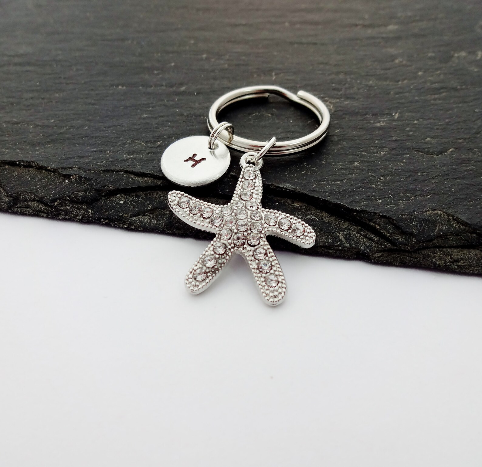 Initial Starfish Keyring, Starfish Gifts, Personalised Gifts, Star Fish ...