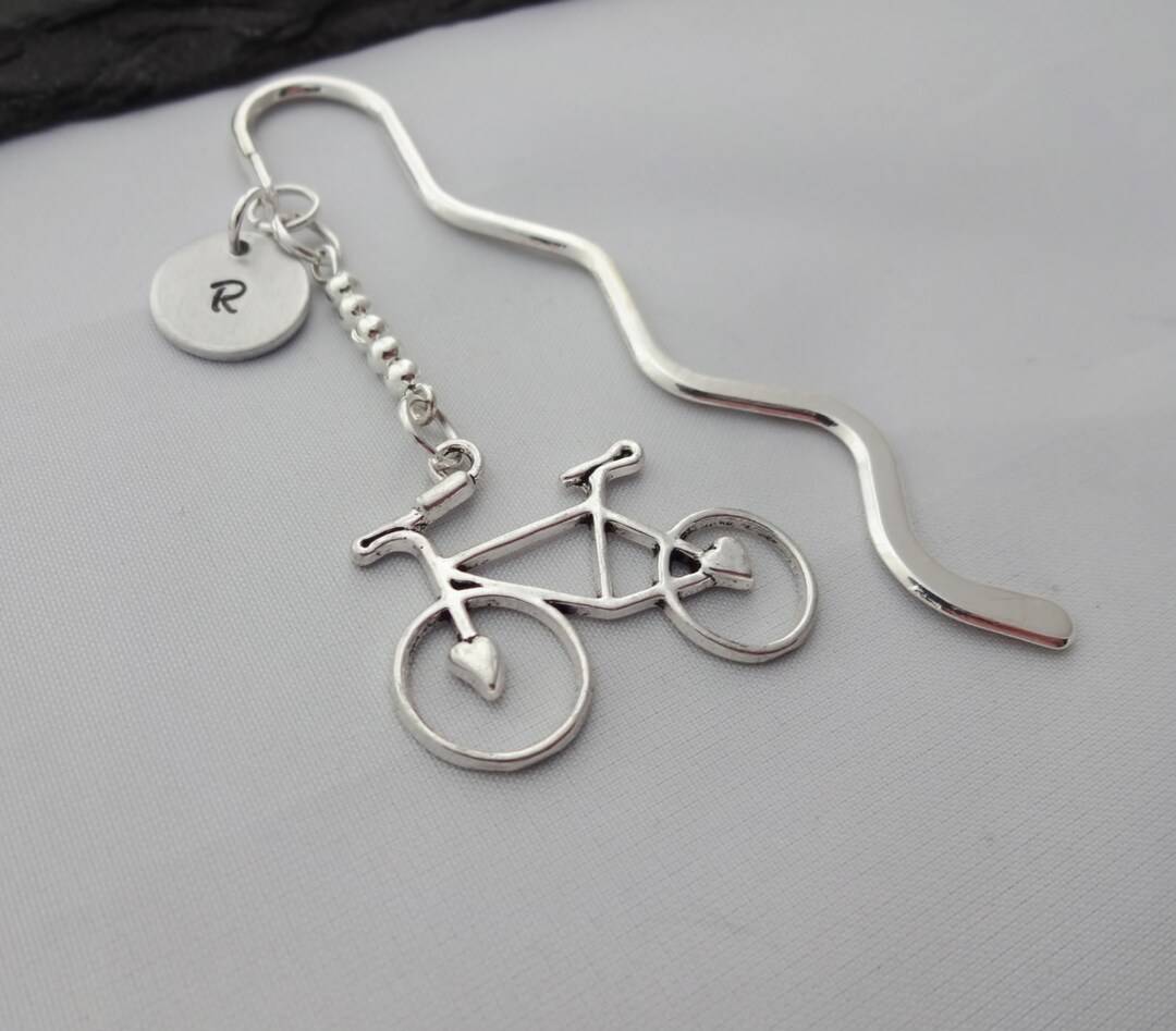 Initial Bike Bookmark, Bicycle Bookmark Bike Bookmark, Initial Bookmark ...