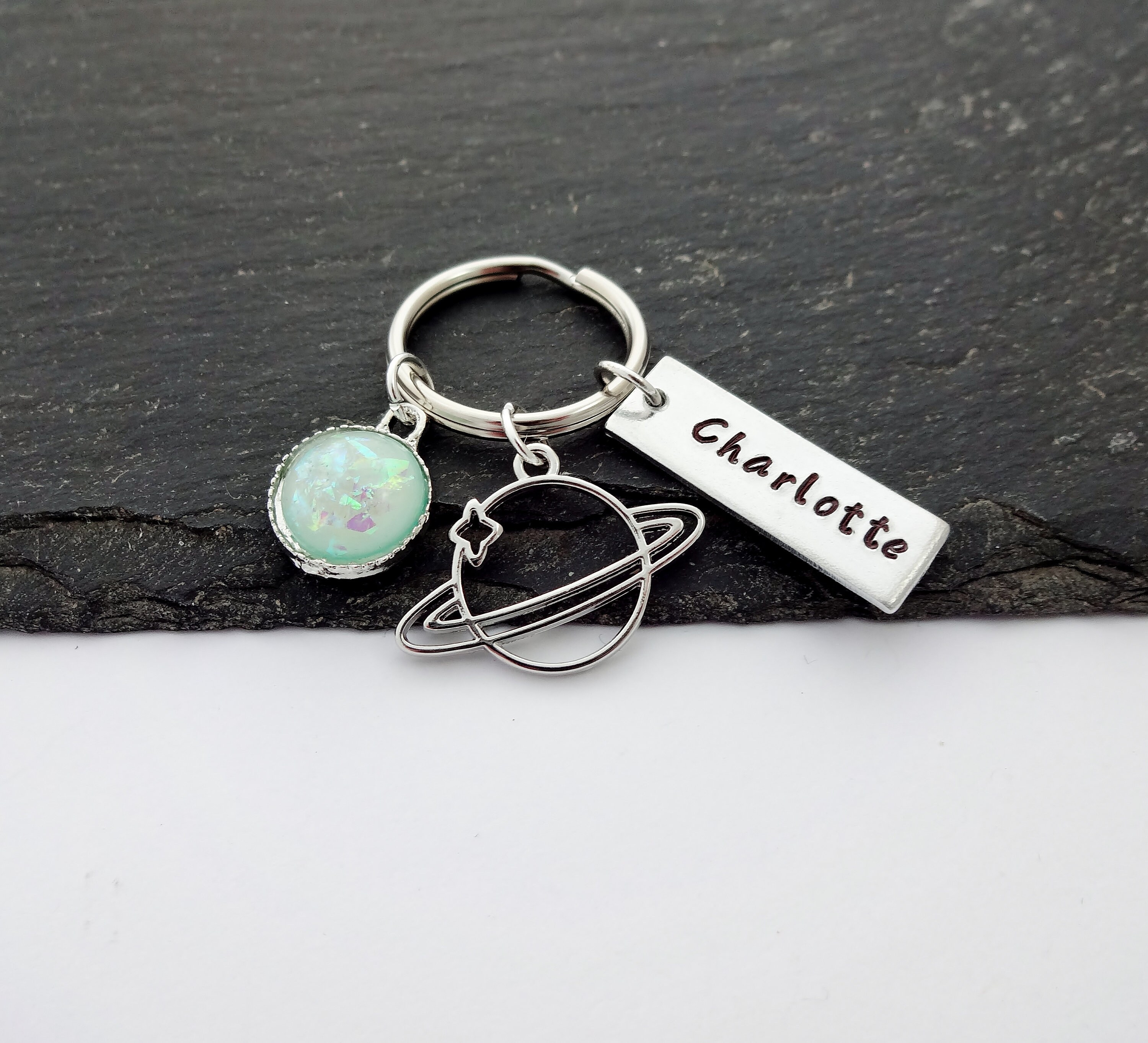 Planet Keyring Personalised Space Keyring Space Gift Name - Etsy UK