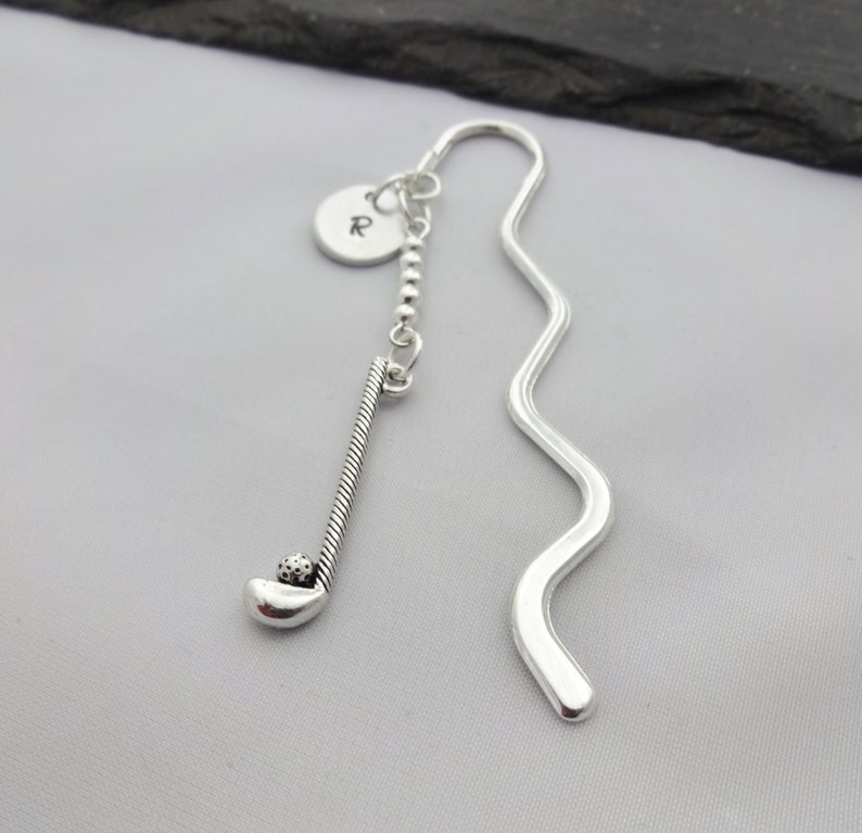 Golf Bookmark, Initial Bookmark, Golf Gift, Hand Stamped, Golf Gifts ...