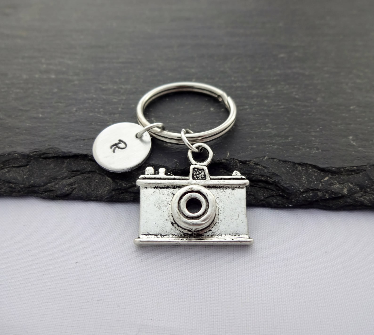 Camera Keyring Initial Keyring Photographer Keyring Hand - Etsy UK