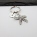 Initial Starfish Keyring, Starfish Gifts, Personalised Gifts, Star Fish ...