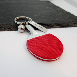 Table Tennis Keychain, Name Keyring, Personalised Sports Gifts, Hand ...
