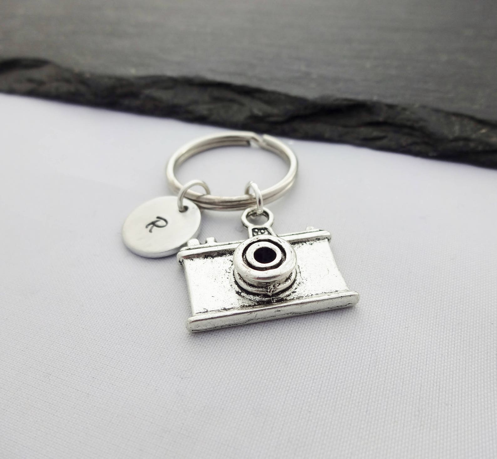 Camera Keyring Initial Keyring Photographer Keyring Hand - Etsy UK