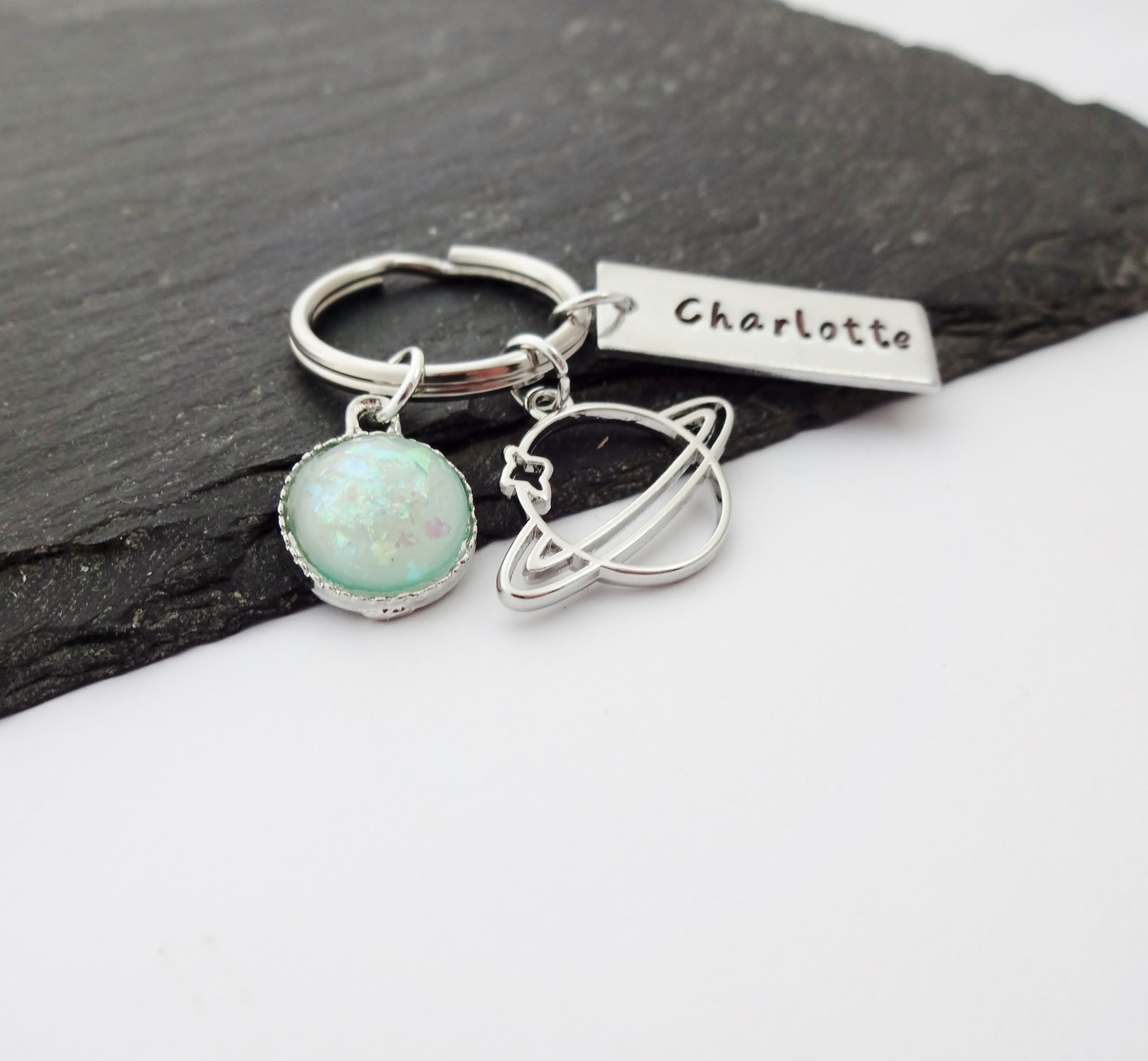 Planet Keyring Personalised Space Keyring Space Gift Name - Etsy UK
