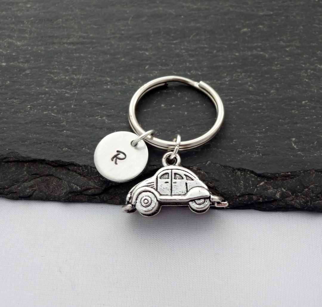 Car Keyring, Initial Car Keyring, Hand Stamped Keyring, Travel Keyring ...