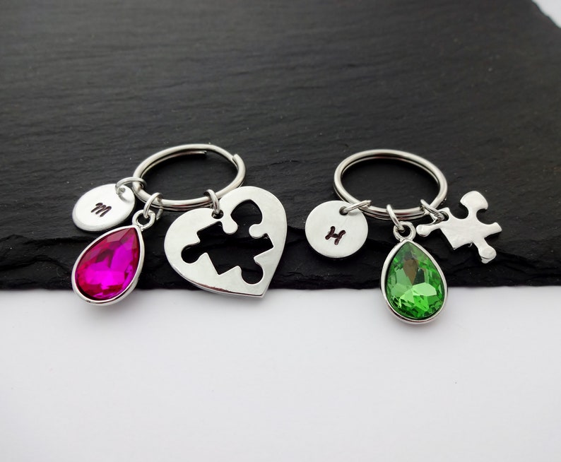 Set of 2 Keyrings Puzzle Piece Keyring Friendship Gifts - Etsy