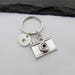 Camera Keyring, Initial Keyring, Photographer Keyring, Hand Stamped ...
