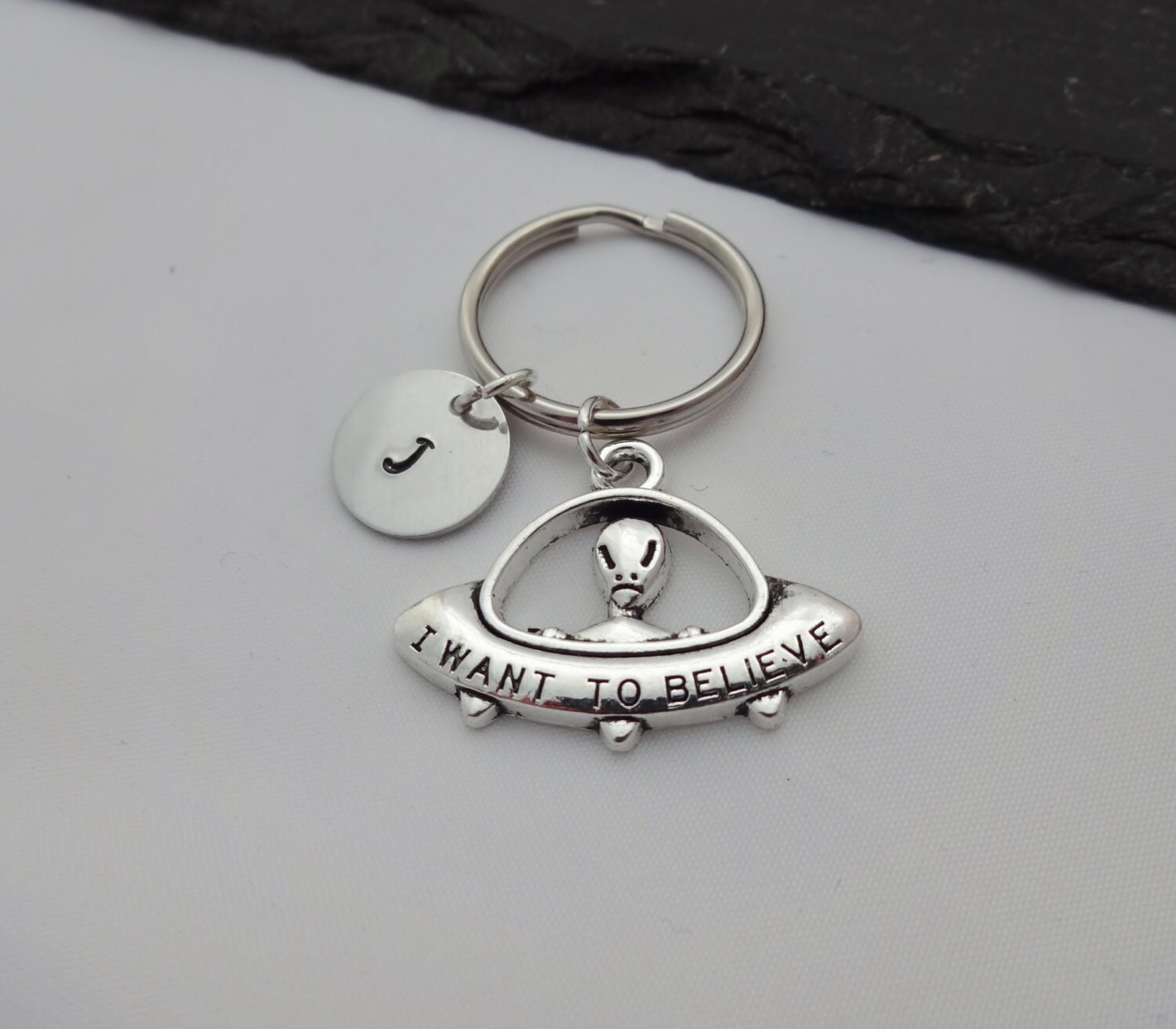 Alien Keyring Space Keyring Initial Alien Keyring Hand | Etsy