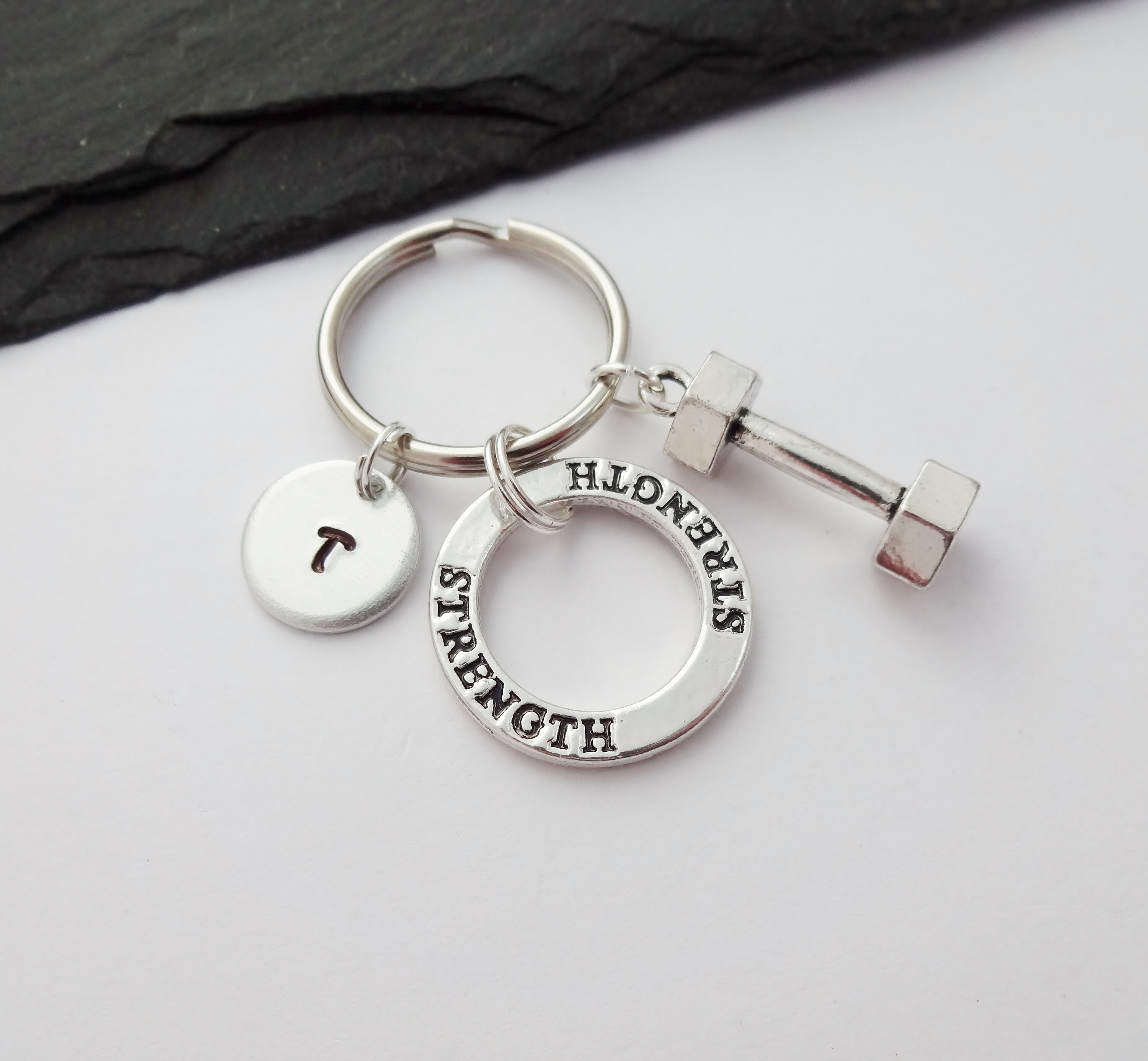 Fitness Keychain Strength Keyring Gym Keyring Weightlifting | Etsy