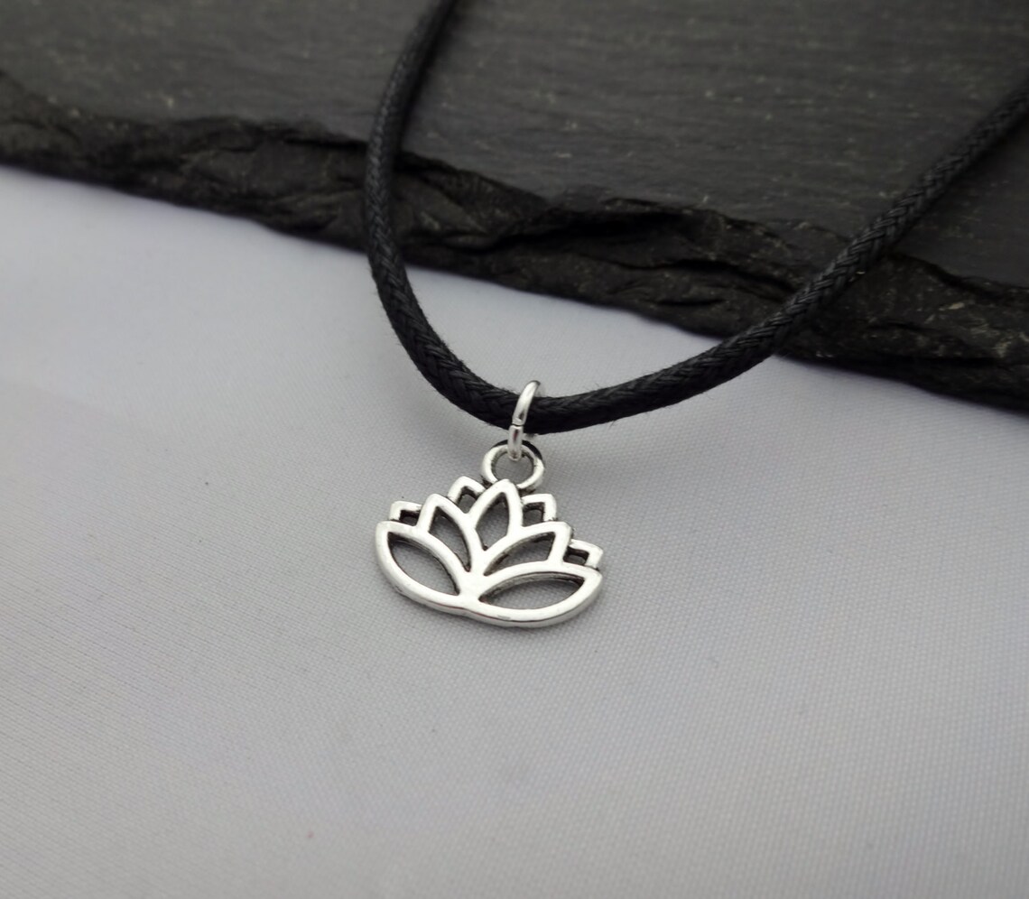 Lotus Choker,flower Choker Necklace,lotus Jewelry,charm Necklace,lotus ...