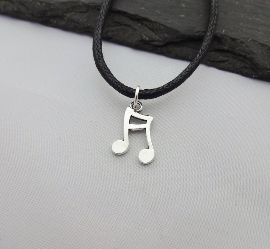 Music Choker Music Necklace Music Note Necklace Charm - Etsy
