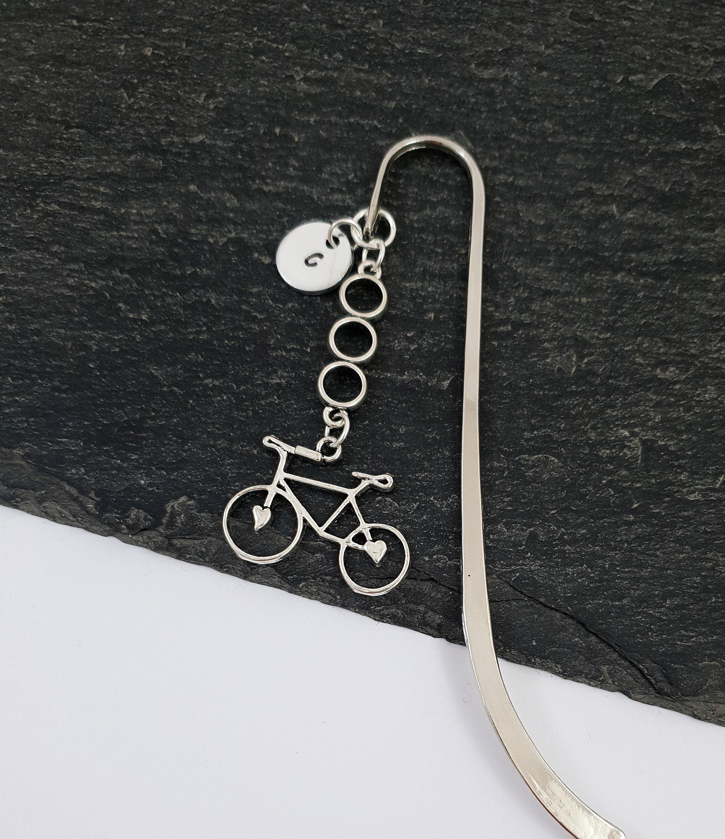 Initial Bike Bookmark, Bicycle Bookmark Bike Bookmark, Initial Bookmark ...