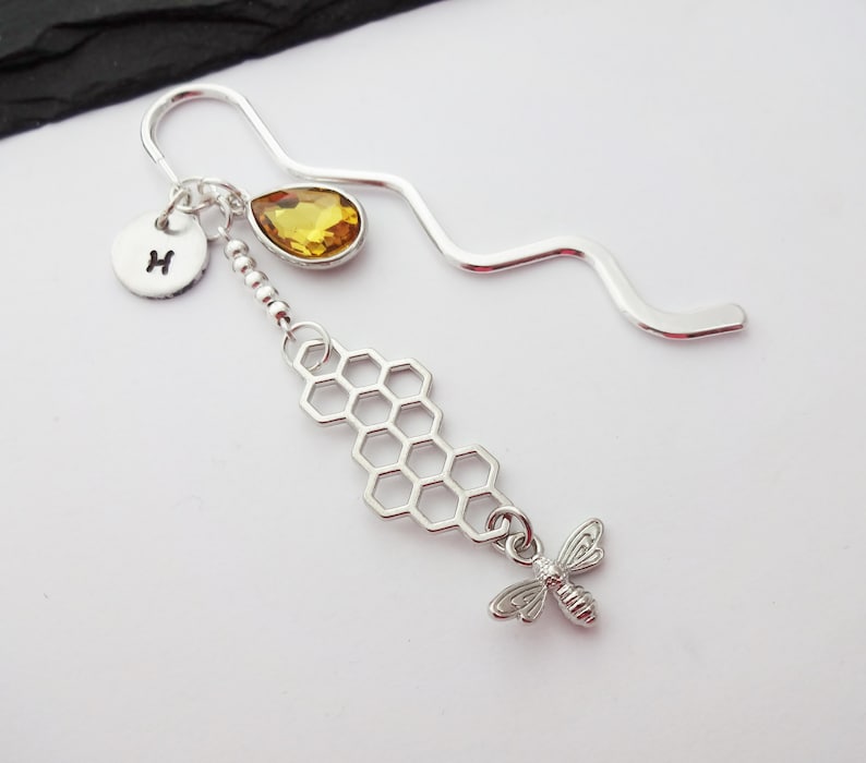 Bee Bookmark Initial Bookmark Bee Gift Insect Gifts Bee | Etsy