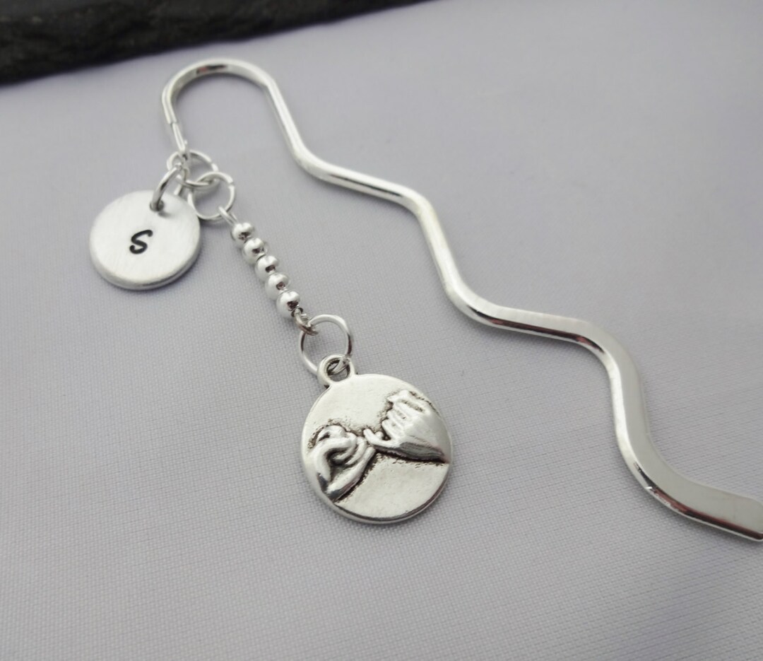Initial Promise Bookmark, Pinky Promise Bookmark, Promise Gifts, Hand ...