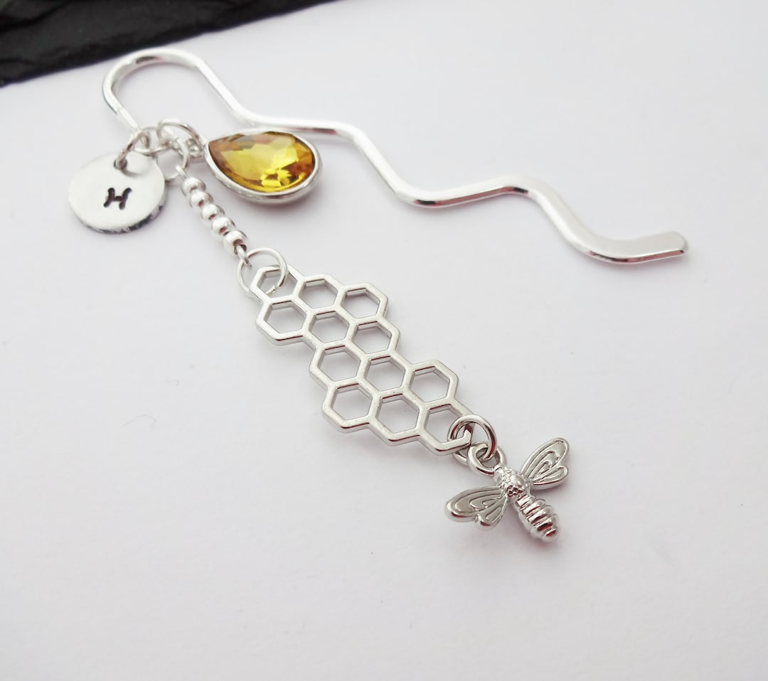 Bee Bookmark, Initial Bookmark, Bee Gift, Insect Gifts, Bee Keeper ...