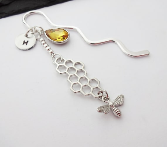 Bee Bookmark Initial Bookmark Bee Gift Insect Gifts Bee | Etsy