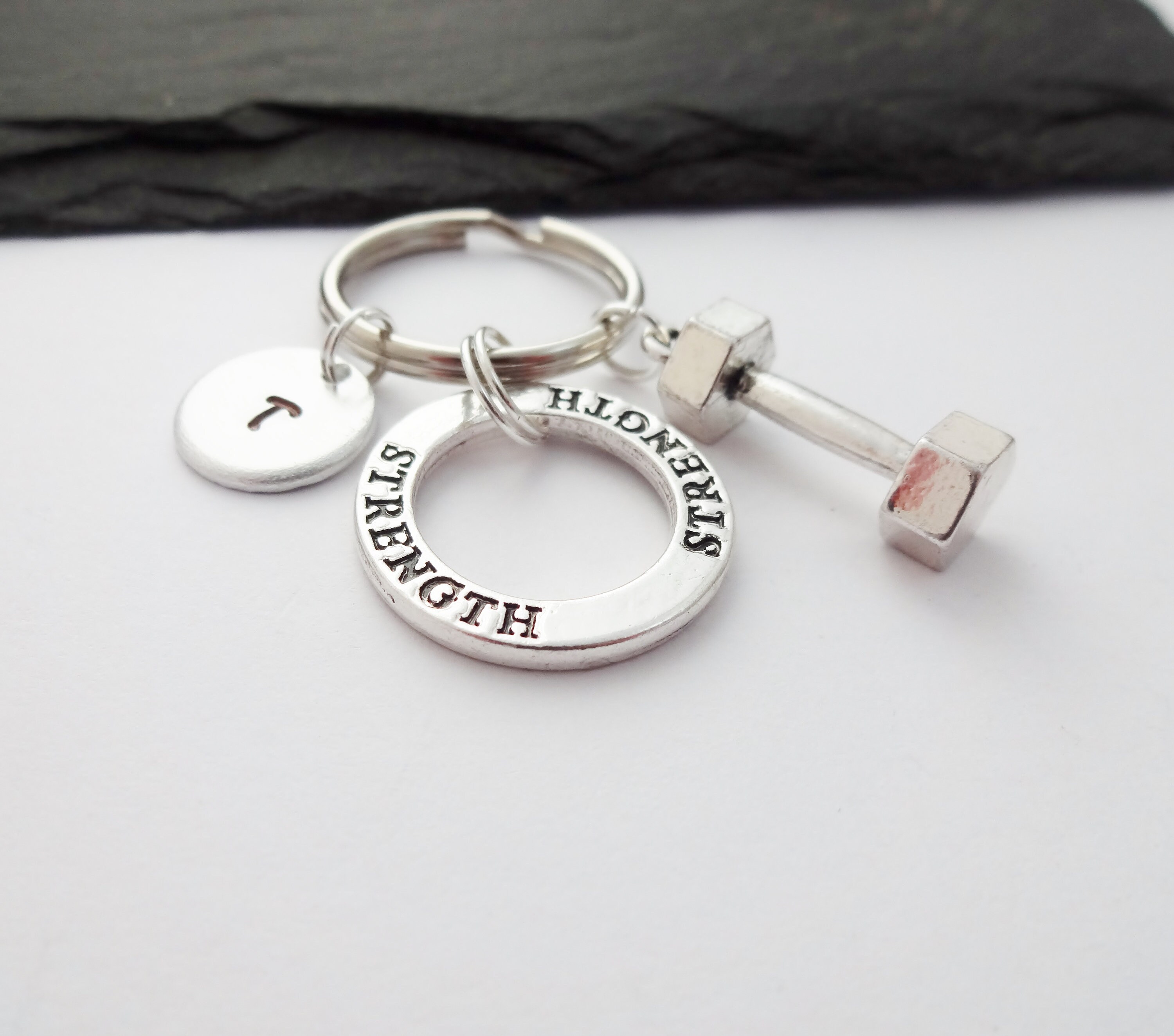 Fitness Keychain Strength Keyring Gym Keyring Weightlifting - Etsy UK
