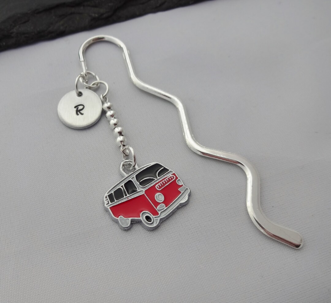 Initial Camper Van Bookmark, Camper Van Bookmark, VW Gift, Camper Van ...