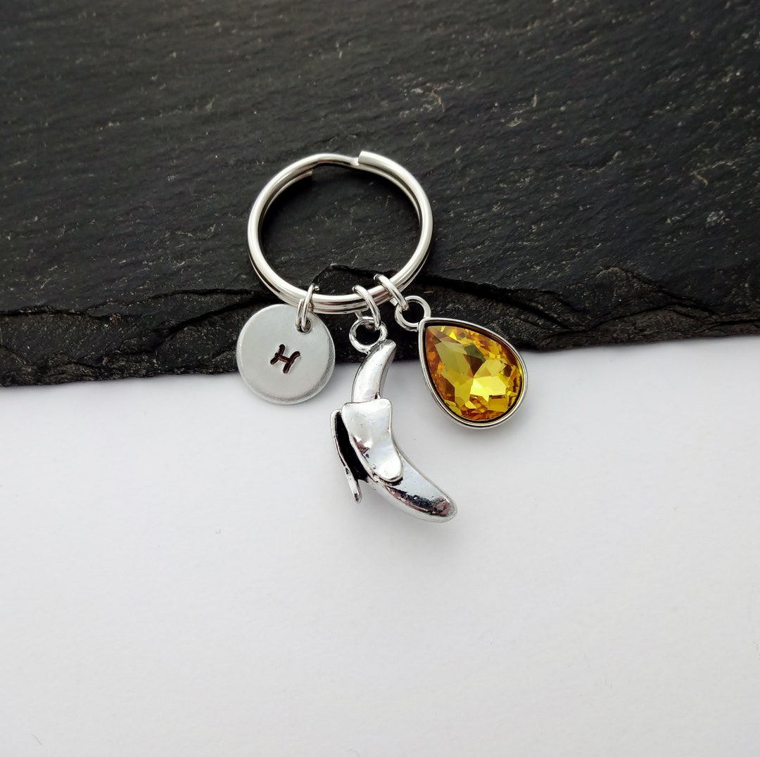 Banana Keyring Personalised Gifts Banana Keychain Charm - Etsy