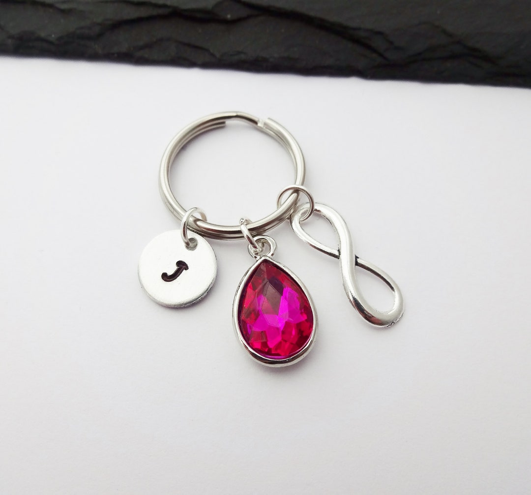 Infinity Keychain, Initial Charm Keyring, Infintiy Keyring, Infinity ...