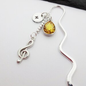 Initial Treble Clef Bookmark Music Bookmark Charm Hand - Etsy UK