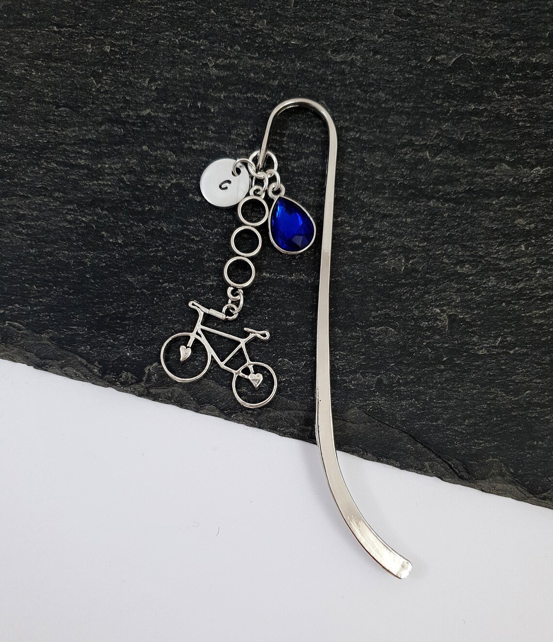 Initial Bike Bookmark, Bicycle Bookmark Bike Bookmark, Initial Bookmark ...