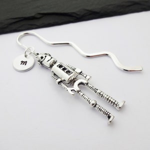 Initial Robot Bookmark, Robot Gift, Robot Bookmark, Hand Stamped, Robot ...