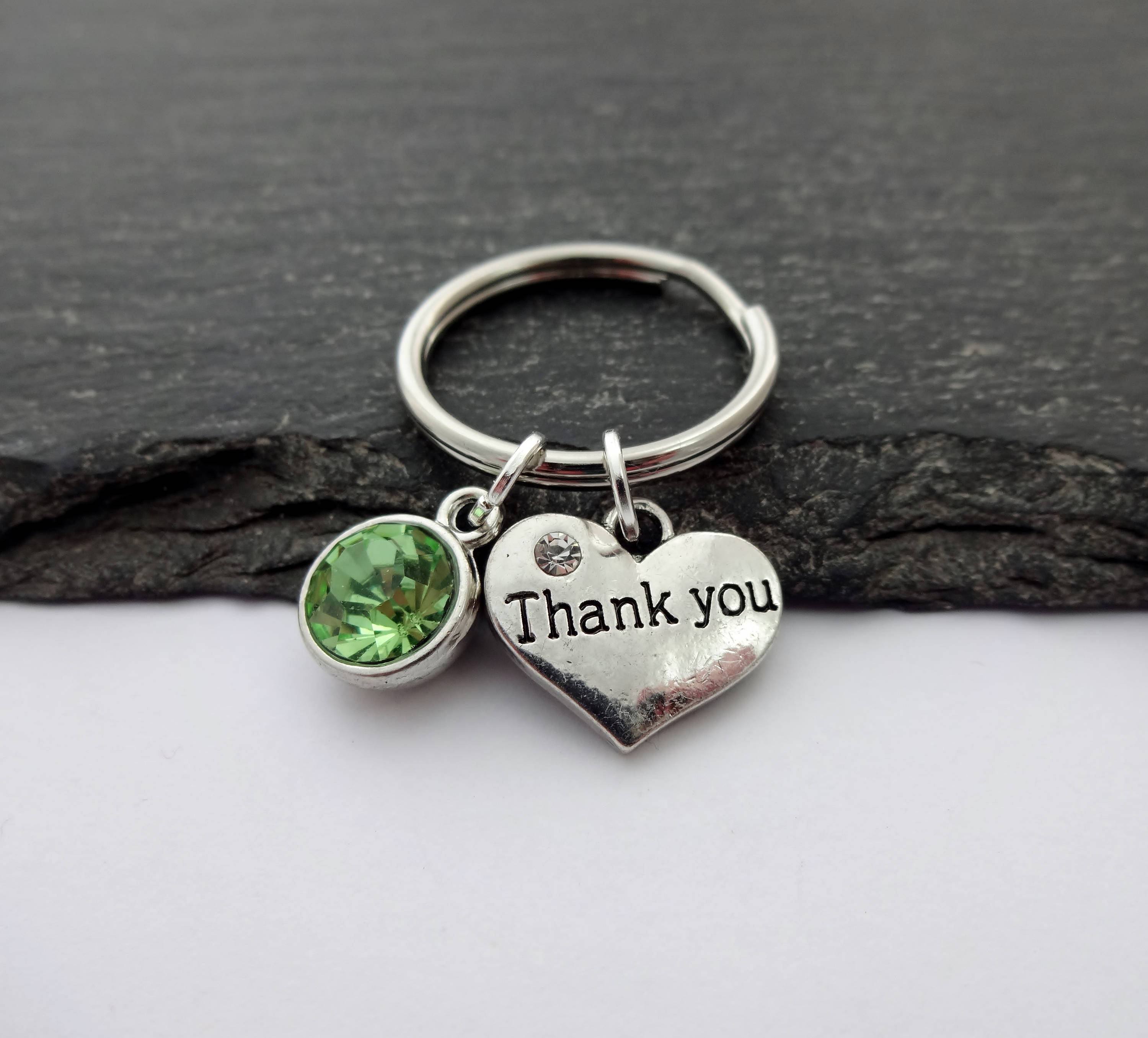 Thank You Keyring Thank You Gifts Heart Keychain Thank You | Etsy