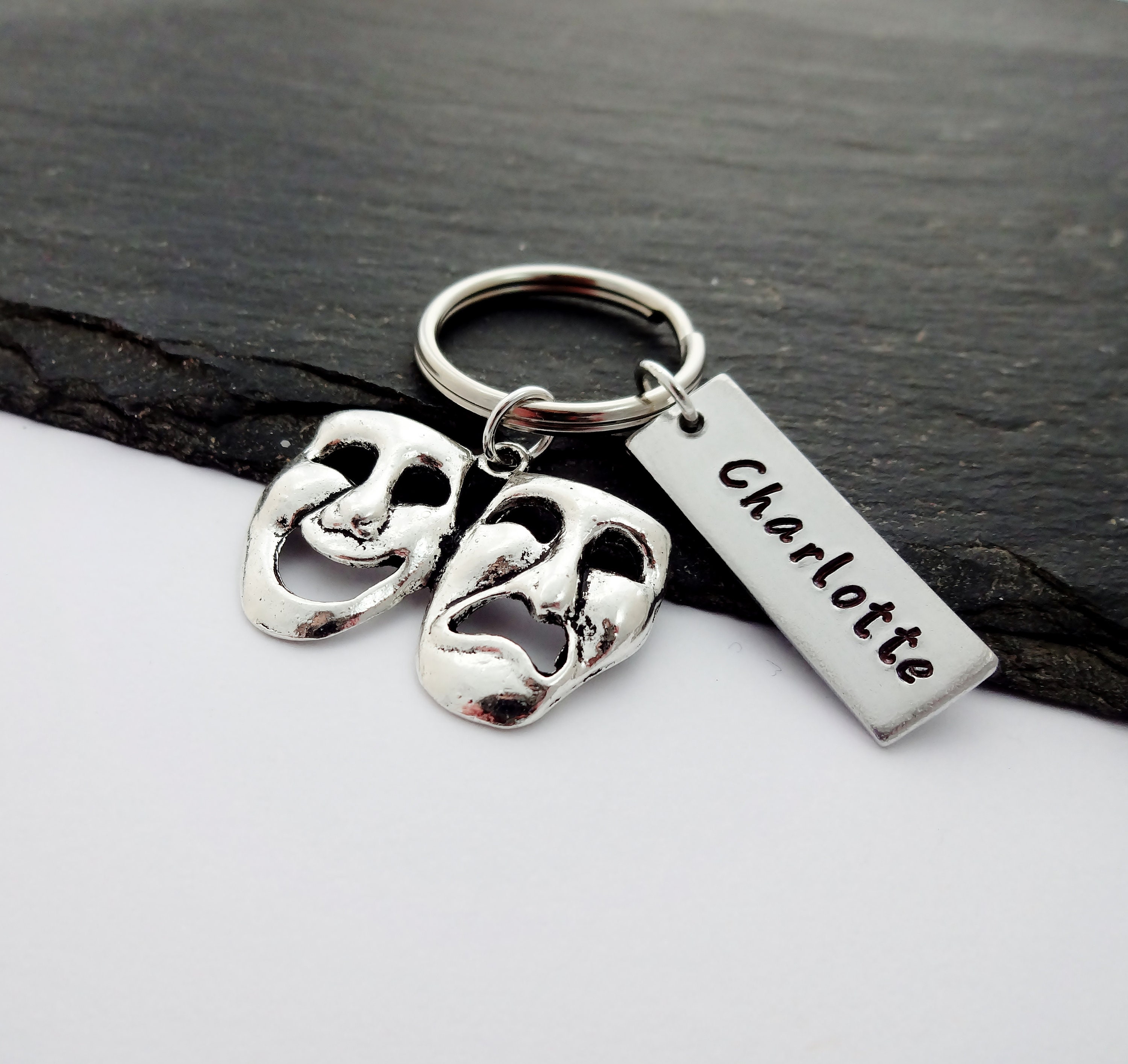 Comedy Tragedy Masks Keychain Theatre Keyring Name Keyring - Etsy Ireland