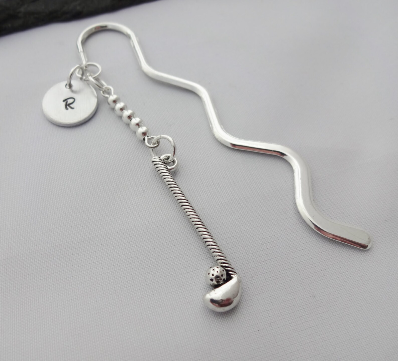 Golf Bookmark Initial Bookmark Golf Gift Hand Stamped Golf - Etsy UK