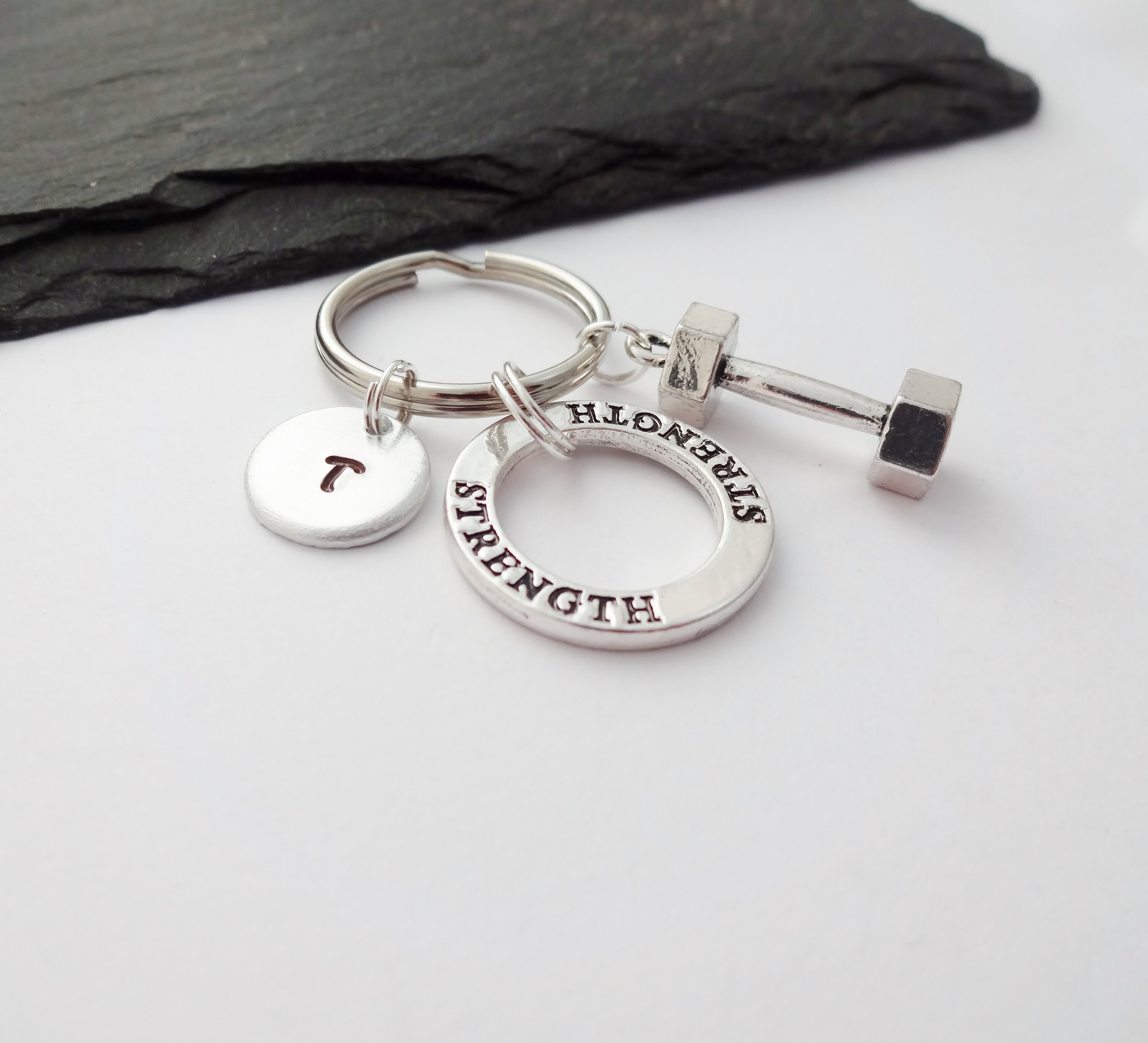 Fitness Keychain Strength Keyring Gym Keyring Weightlifting - Etsy UK
