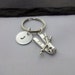 Ski Keyring, Initial Skiing Keyring, Skiing Keyring, Hand Stamped ...