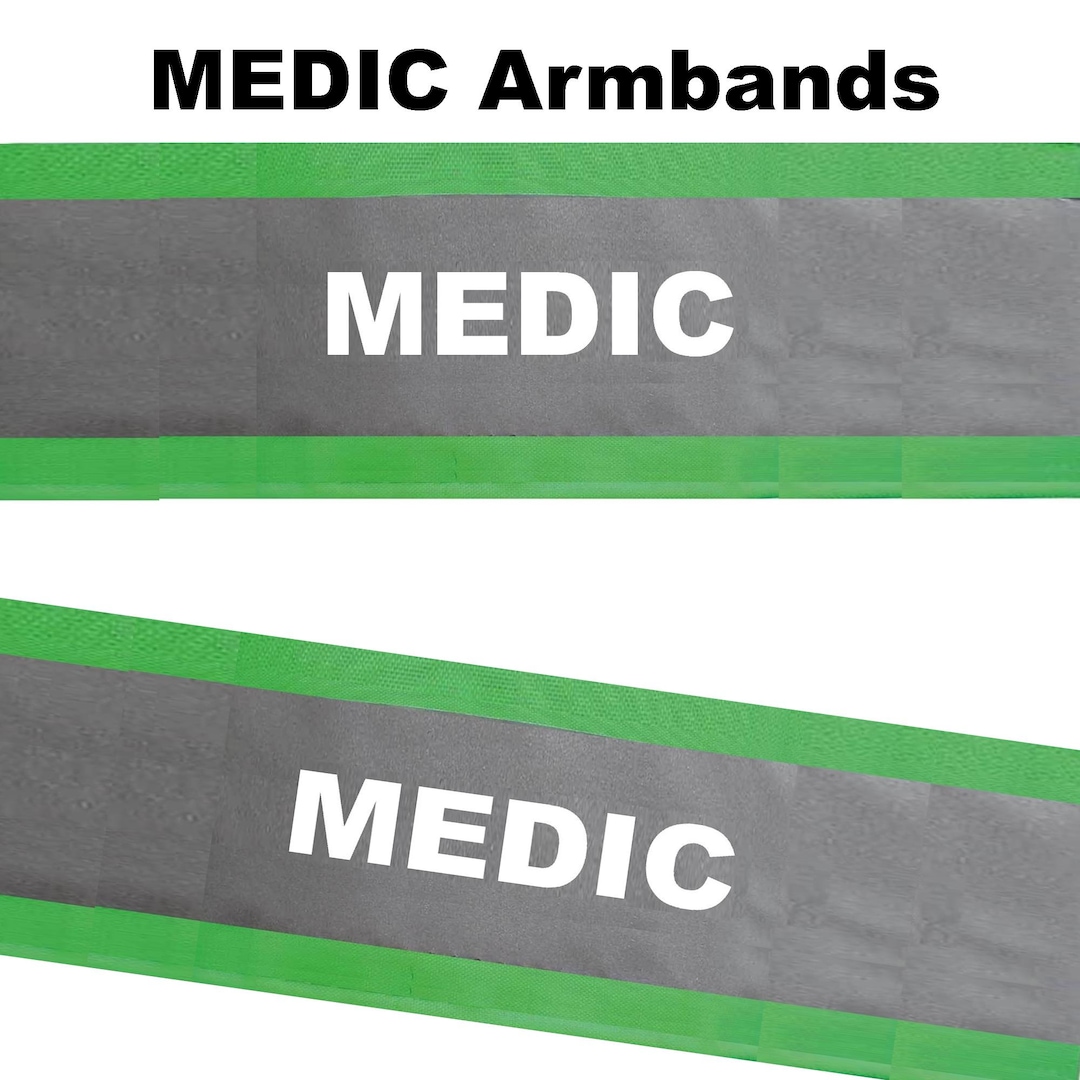 Green Armbands "medic" Reflective Security Hi Vis Arm Band Viz Hi ...