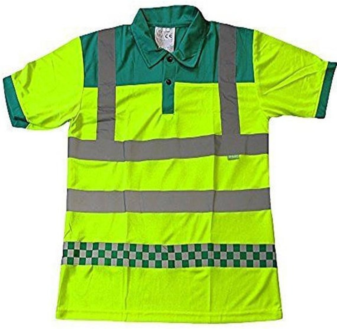 EMT PARAMEDIC Polo Shirt Reflective Hi Visibility Ambulance Emergency ...