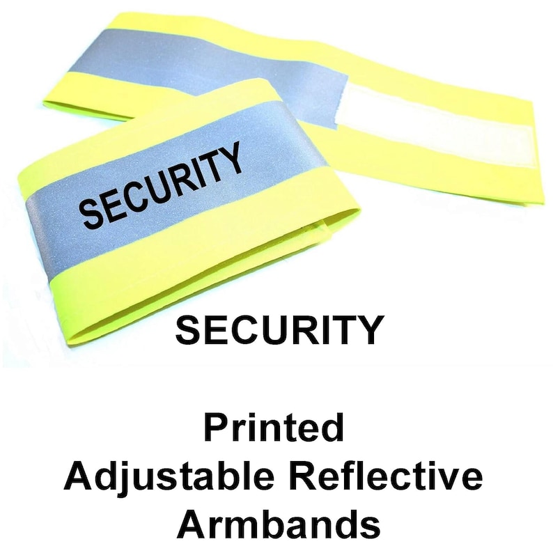 Security Armband Reflective Orange or Yellow Hi Vis Adjustable Size - Etsy