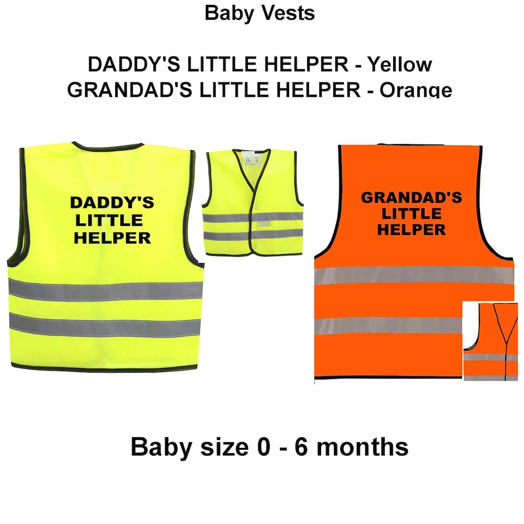 Grandad's Little Helper Baby Hivis Safety Vest (0-6 Months) - Etsy