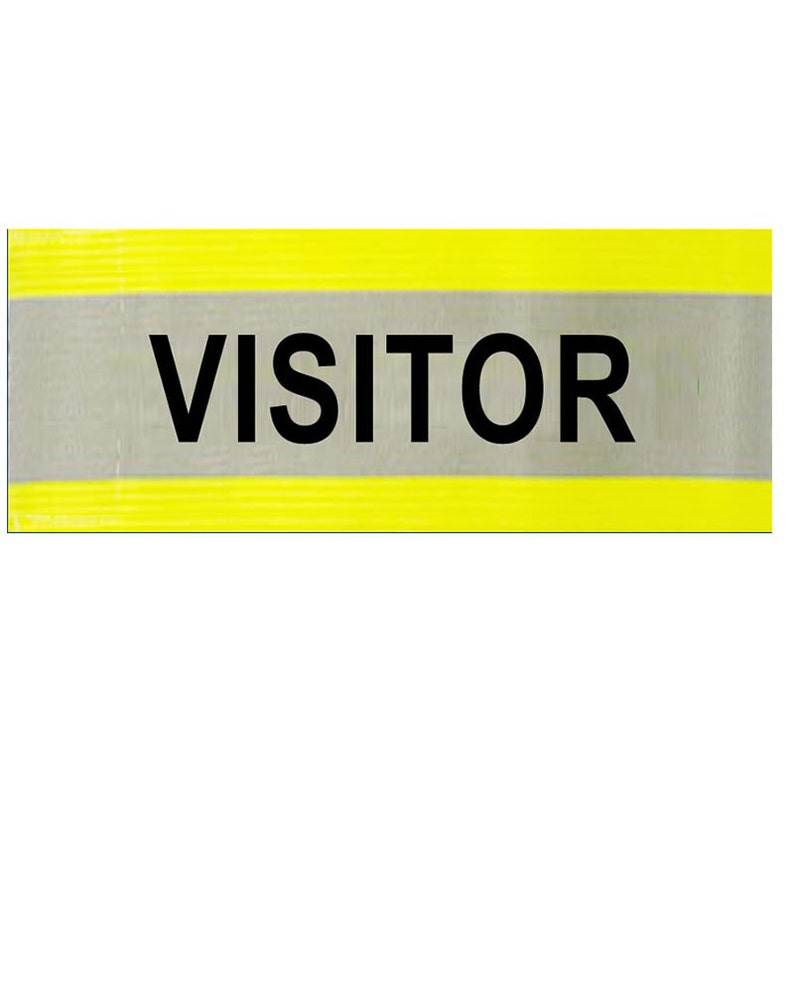 Armband Reflective Safety Hi Vis Yellow Orange Visitor Crew Band ID ...