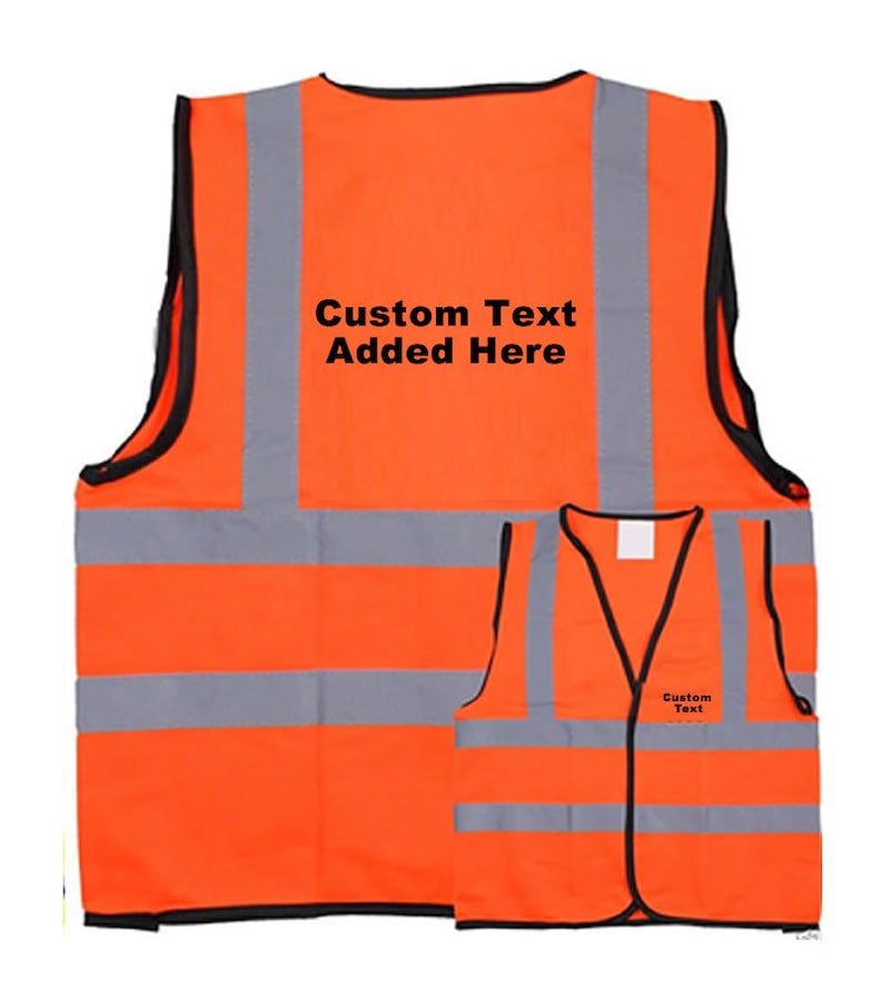 Child Baby Reflective Safety Vest Custom Printed Yellow Orange | Etsy