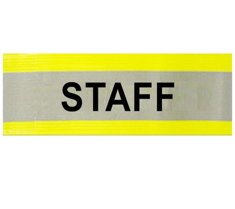 Armband Reflective Safety Hi Vis Yellow Orange Visitor Crew Band ID ...
