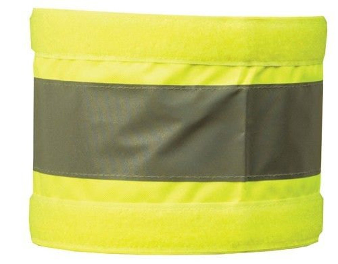 Yellow Armband Reflective Silver Visibility Strip Hi Vis Safety Arm ...