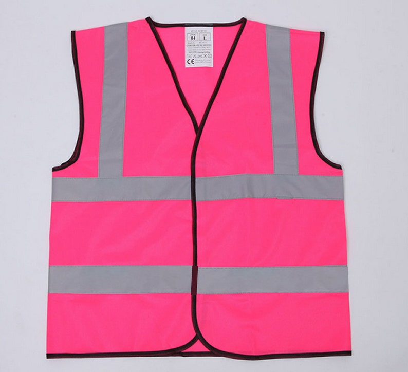 Child Vests Hot Pink Reflective Safety Hi Visibility Printable - Etsy