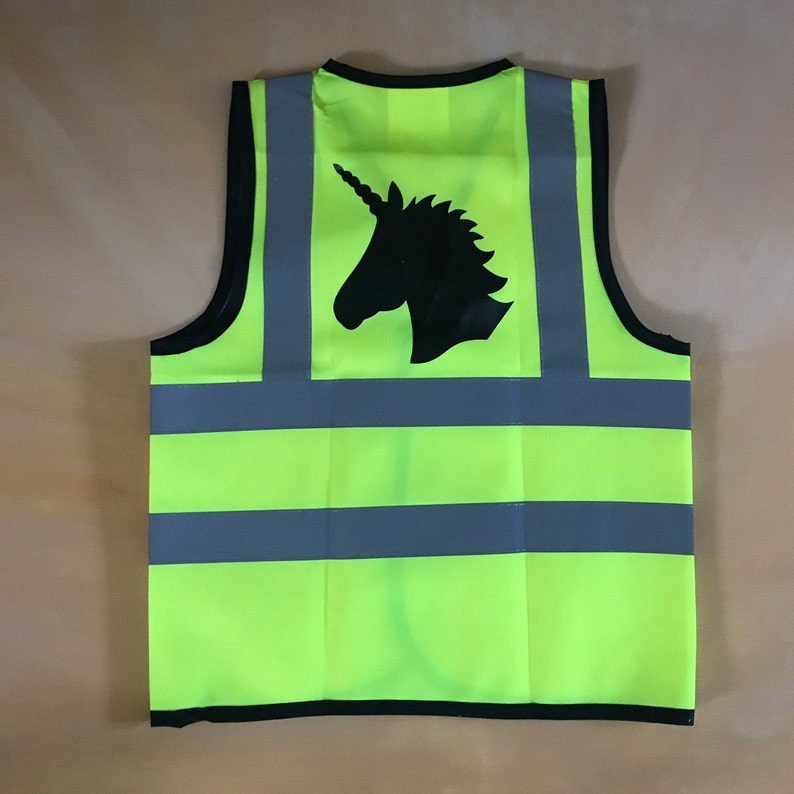 Unicorn Vests Children Reflective Safety Custom Print With or - Etsy