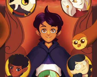 Luz and Stringbean Art Print the Owl House - Etsy UK